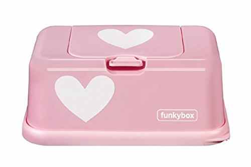 » funkybox – rosa Box für Feuchttücher mit weißen Herzen